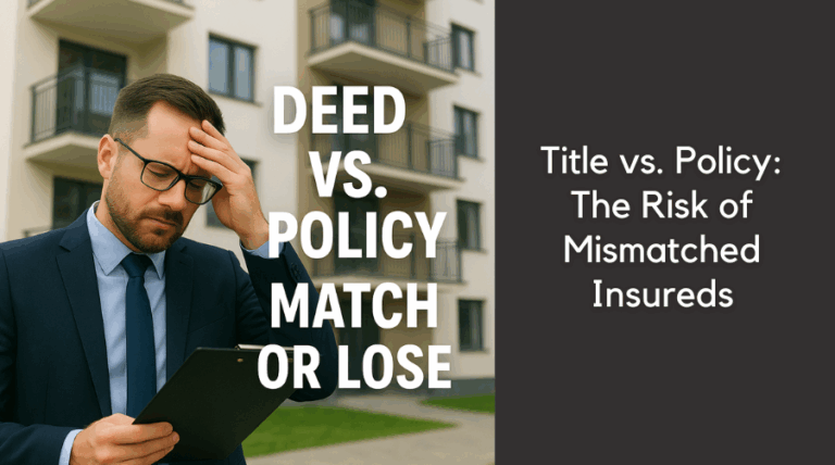 "Title vs. Policy": Why Your Named Insured Must Match Who Holds Title ...
